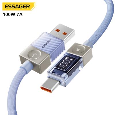 China ESSAGER ES-X76 Usb To Type C Fast Charger Cable 100W 7A Android For Oneplus Huawei Oppo Vivio Samsung for sale