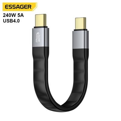 China ESSAGER ES-X77 240W USB4.0 Usb C to Usb C Fast Charging Cable 8K 60Hz 40Gbps Audio Video for sale