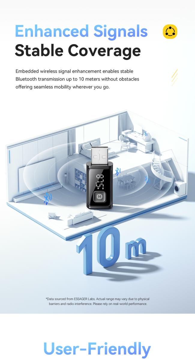 ESSAGER ES-BT17 back view showing connectors