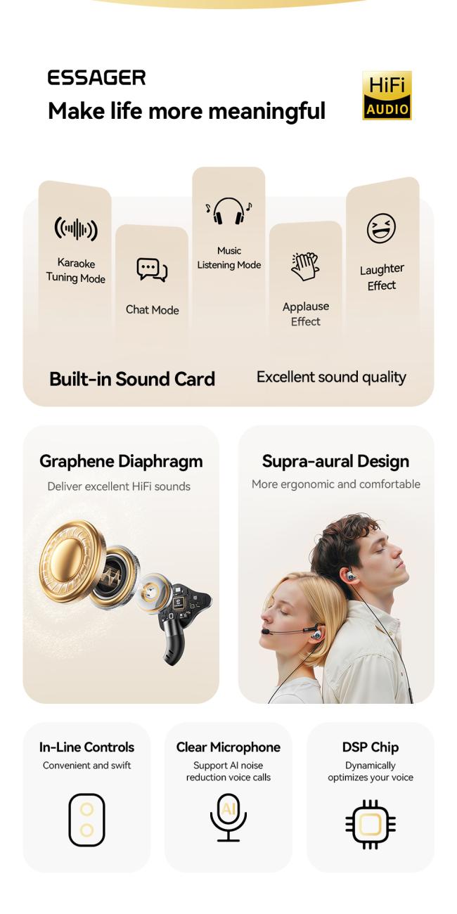 ESSAGER SK1 Earphones side view