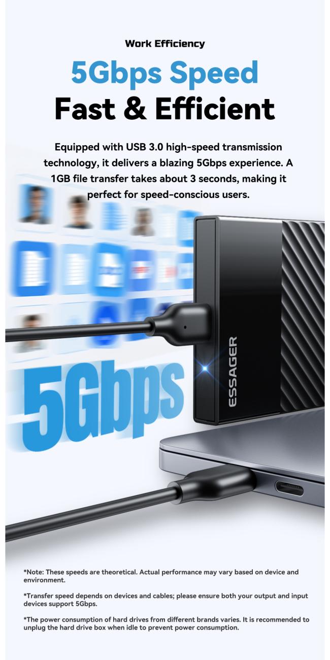 ESSAGER ES-YP02 side profile with drive inserted