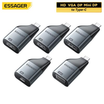 China ESSAGER ES-OTG22 Mini DP VGA HDMI To USB Type C Video Adapter 8K 4K 1080P 60Hz 30Hz for sale