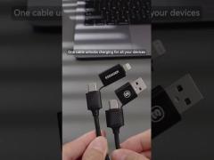 ESSAGER ES-X49 65W USB σε τύπου C Lightning 4 σε 1 καλώδιο δεδομένων φορτιστή για τηλέφωνο φορητό υπολογιστή