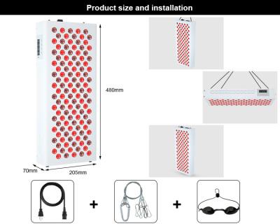 Cina Pannello frontale per terapia della luce con luce rossa e vicino infrarosso Fotone 600W a bassa emf per estetista con timer in vendita