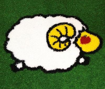 China 2018 new style Kids Friendly Anti-UV Pile Height 15mm denstiy 168000 Lovely Cartoon Artificial Grass For Kindergarten for sale