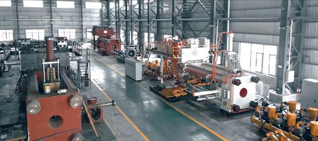 Aluminum extruder production workshop