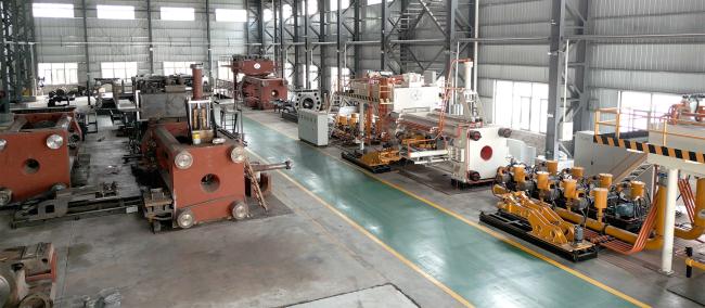 Aluminum extruder production workshop