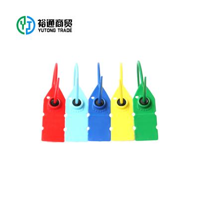 China colorful tamper evident plastic wire seal/ plastic safety seal/ plastic tags seal with numbers barcode for sale