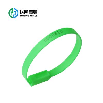 China Newest Easy lock Tamper Evident pull tight Plastic Seal Sturdy seal with barcode for sale