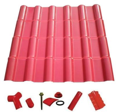 China New Design high working performance long color lasting ASA Resin roofing Tile for sale