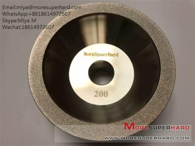 China Electroplated diamond grinding wheel for non-ferrous industry application miya@moresuperhard.com for sale