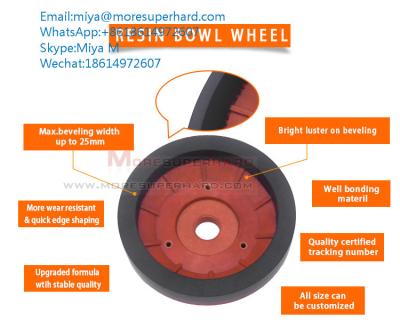 China resin wheels for glass straight edging machine and beveling miya@moresuperhard.com for sale