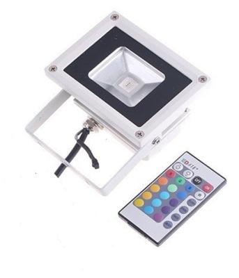 China high lumens AC100-240v ip65 outdoor 10w led rgb flood light rgb led floodlight with remote for sale