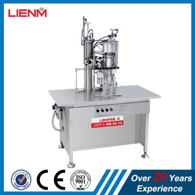 China 3 in 1 Semi-auto Snow Spray Air Freshener Body Spray Filling Machine Packing Line for sale