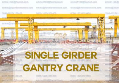 China MH Type Single Girder Gantry Crane Top Girder Box Leg Truss Type for sale