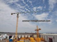 China 8t Flat Top Tower Crane 40m Height L46A1 Potain Mast Section Split Type for sale