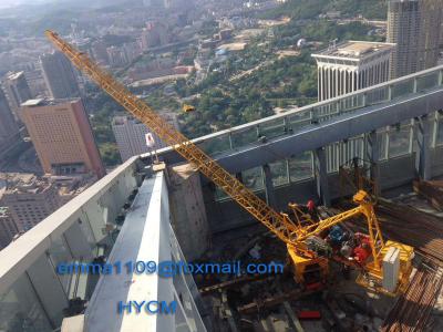China 3000 kg Belasting Mini Derrick Crane Luffing Tower voor interne klim toren kraan Te koop