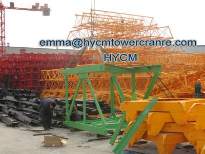 China 50m Jib Flat Top Tower Crane 10 ton Max. Load Capacity 2.3t Tip load in Russia with Safety Monitor System for sale