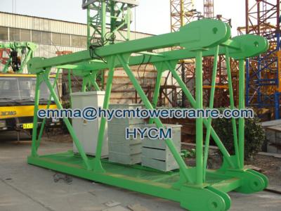 Китай 10-тонный плоский башенный кран QTP6518 65м Jib 3м Четырехслойный мачтовый сектор продается