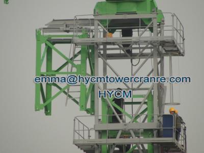 中国 フラットトップ型クレーンタワー QTP6425 64M 2.5T パラメーター 水力クライミング 販売のため