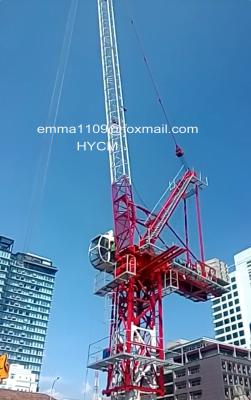 China 45m QTD120 4522 Jib Luffing Tower Crane 6tons Load 1.6m Section Mast for sale