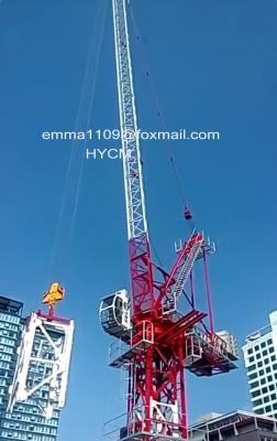 China 8tonnes 165ft Luffing Jib Tower Crane 50m Working Arm Full VFD Control for sale