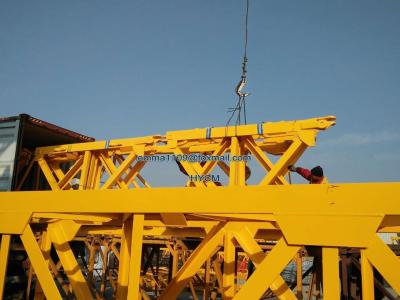 중국 큰 20t 로드 평면 탑 크레인 PT7532 모델 고양이 머리 유형 판매용