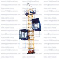 China Mini Material Elevator 2tons Load Capacity SS100/100 Double Cage Construction Hoist for sale
