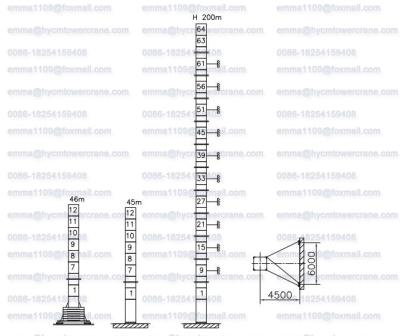 China F0 23B Grúa de torre Topkit 50m Jib de trabajo 2.3 toneladas Carga final y capacidad de 10 t en venta