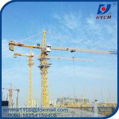 China 6t QTZ6012 Self Climbing Topkit Tower Crane 60mts Boom with Tower Head for sale