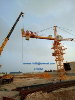 Cina 5 tonnellate Max. carico Topkit torre gru QTZ5013 50mts Boom 1,3 tonnellate carico punta in vendita