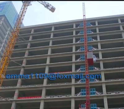 China SC200 2 tons 60m Building Site Hoist with Wall tie Mast Section Climbing for sale