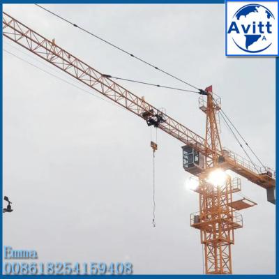 China TC5010 Mobile Tower Crane 50m Working Booom and Rail Travel Base Type for sale