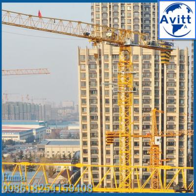 中国 12 T QTZ 250 7022 トップレス ミニタワークレーン 70m ブーム フリー高度 60m 販売のため