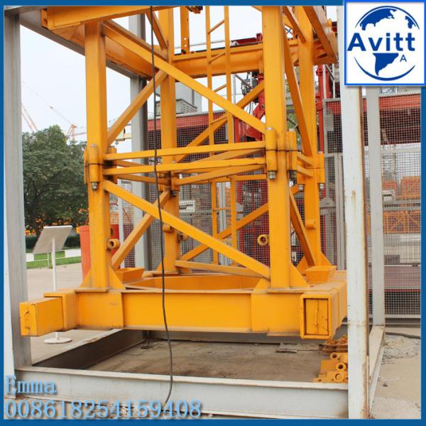 QTZ63 Inner Climbing Tower Crane Lifting Capacity 6 Tons 50m Working Jib