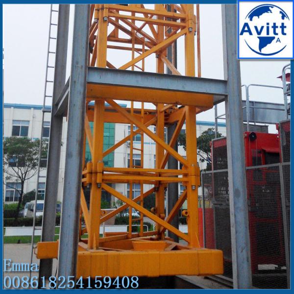 QTZ63 Inner Climbing Tower Crane Lifting Capacity 6 Tons 50m Working Jib
