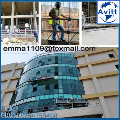 China Cradle ZLP 800 suspended work platforms Aluminum Glass Facade Cleaning Window Cleaning Gondola for sale