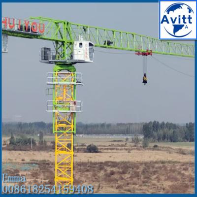 China 12t Horizontal Jib Crane Tower With Telescopic Jacking Cage Hydraulic Climbing for sale