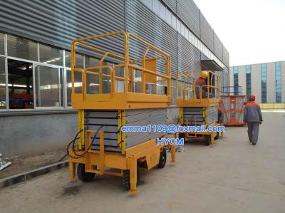 China Op maat gemaakte SJY1.0-14 mobiele schaar-liftplatform 1000 kg Capcity-batterij Verplaatsen en tillen Te koop