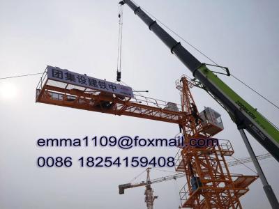 Cina Tipologie di arrampicata fisse delle gru torre Modello QTZ6012 60m Jib e 8T carico in vendita