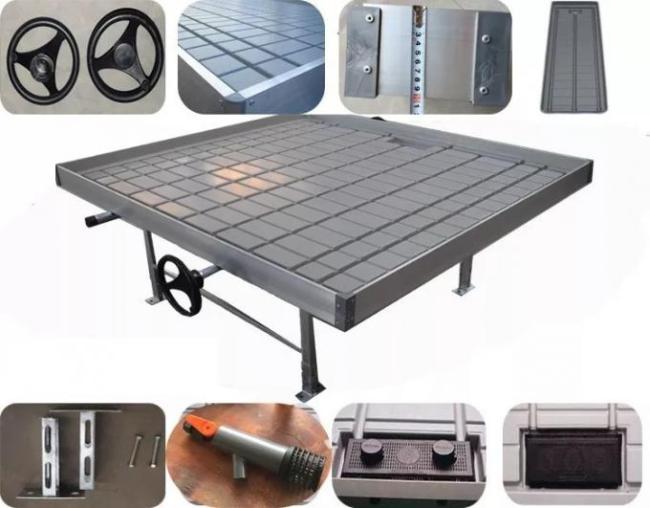 Hot Galvanized Greenhouse Rolling Benches Earthquake Proof Ebb And Flood Benches 2