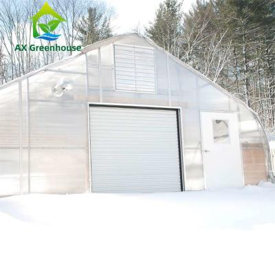 China 2.2-5.5m Height Venlo Hot Galvanized Tube Greenhouse With Cooling System for sale