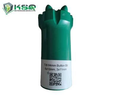 China T38 Top Hammer Button Drill Bits 64mm Diameter For Mining Quarry Project for sale