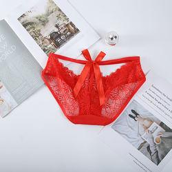 Wholesale Women&prime;s Transparent Lace Hollow out Lingerie Lady Womens Underwear Lace Panties Underwear Womens Panties