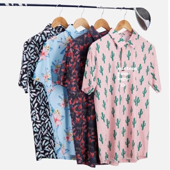 OEM Design Custom 88% Polyester 12% Spandex New Design Sublimation Patterns 10% Discount Men Quick Dry Golf Polo Shirt