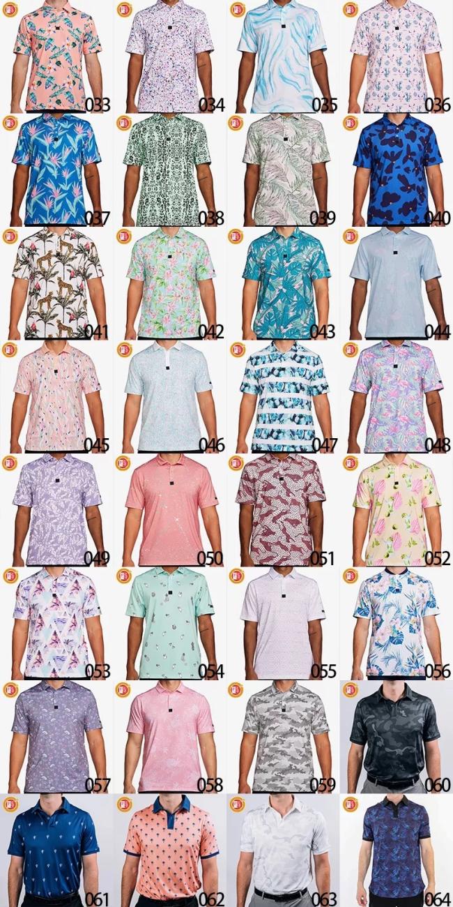 View Larger Imageadd to Comparesharehigh Quality Custom Embroidery Logo Patterned Doodle Printing Lisle Self Collar Sublimation Men Performance Golf Shir
