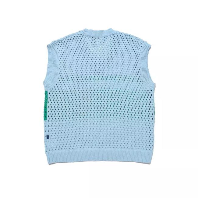 Spring and Fall Mesh Contrast V-Neck Men&prime; S Knitted Sweater Vest