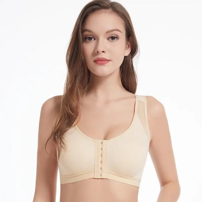 Front Open Bra Plus Size No Rims Plus Size Bras for Fat Women Open Breast Augmentation Sports Bra Plus Size