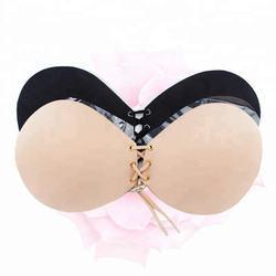 Wholesale Bra Rope Pulling Seamless Backless Invisible Silicone Push up Women Brawholesale Rope Pulling Seamless Backless Invisible Silicone Push up Women Bra