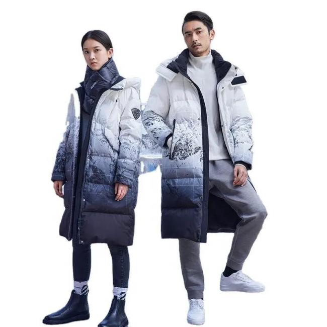 Custom Print Men&prime;s Down Jacket Goose for Mens 2023 Winter Puffer Jacket Long Down Coats Hooded Clothes